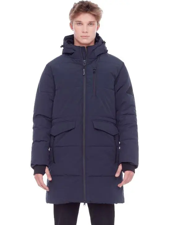 ALPINE NORTH Jasper Vegan Down Winter Puffer Coat - Navy