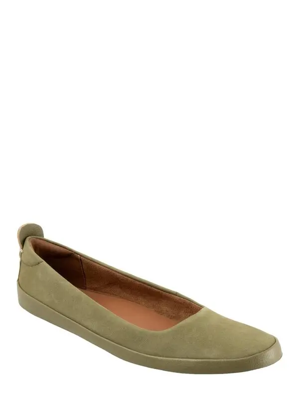 Softwalk Disa Flat - Olive Nubuck