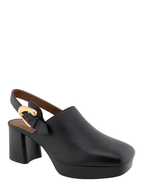 Aerosoles Sumari Leather Clogs - Black Leather