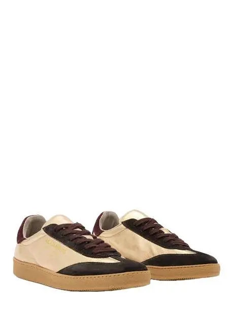 ALLSAINTS Thelma Metallic Sneakers - Gold/brown