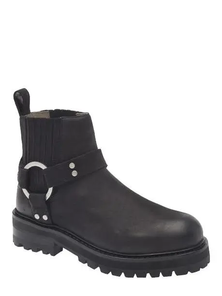 ALLSAINTS Maddie Lug Sole Biker Boots - Washed Black