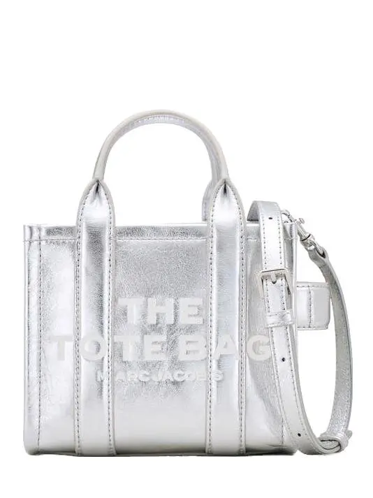 Marc Jacobs Metallic Leather Tote - Metallic Silver