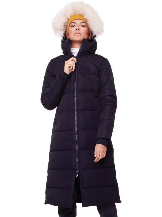 ALPINE NORTH Kluane Vegan Down Ultra Long Winter Parka - Black