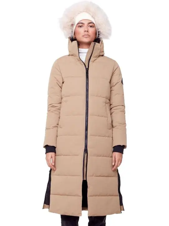 ALPINE NORTH Kluane Vegan Down Ultra Long Winter Parka - Camel