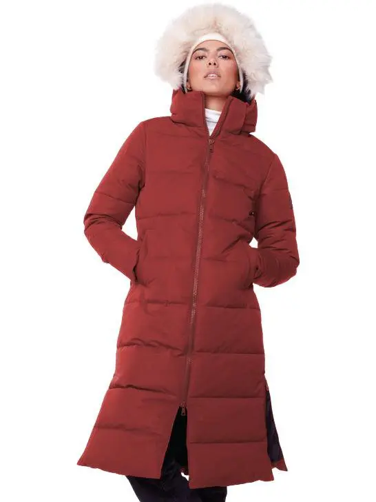 ALPINE NORTH Kluane Vegan Down Ultra Long Winter Parka - Red