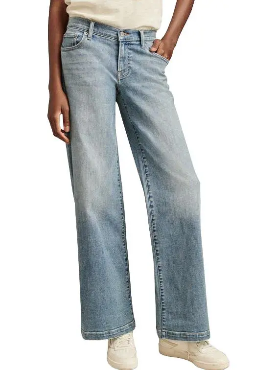 Lucky Brand Mid-rise Wide Leg Jeans - Free Cruising Wash