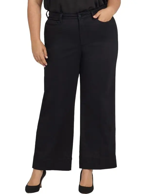 NYDJ Teresa Ankle Wide Leg Jeans - Black