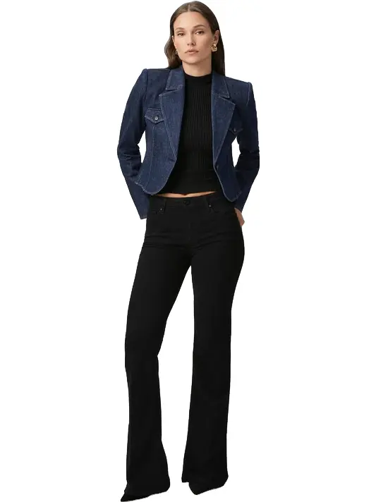 Paige Genevieve Flare Transcend Jeans - Black