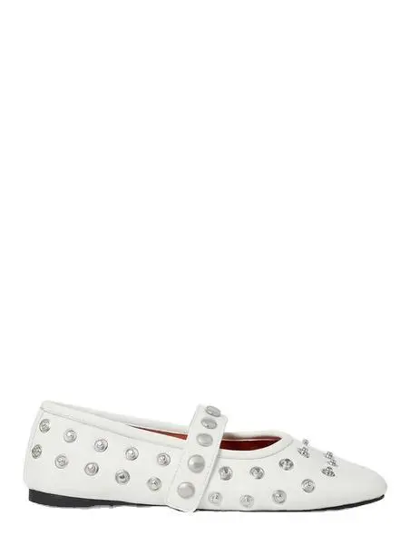 Stella McCartney Ryder Popper-studded Ballerina Flats - White