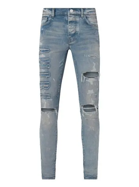 Amiri Logo Appliqué Jeans - Clay Indigo