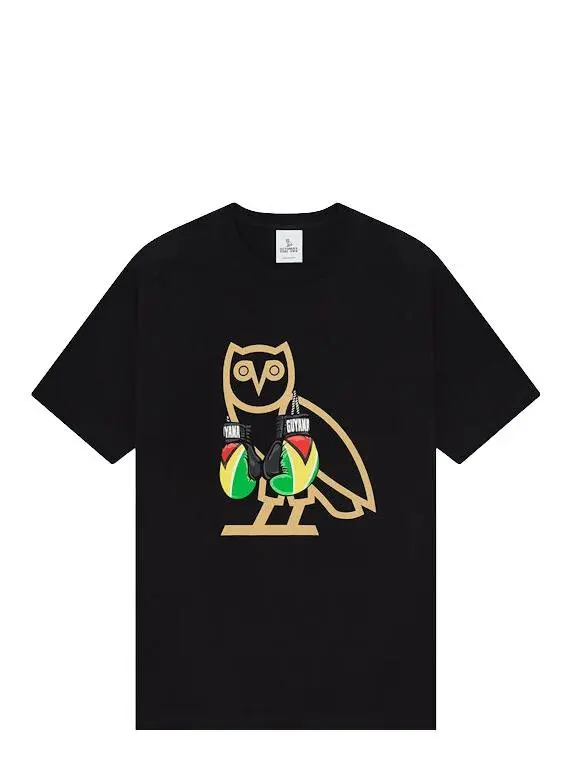 OVO Guyana Boxing Gloves Og Owl T-shirt - Black