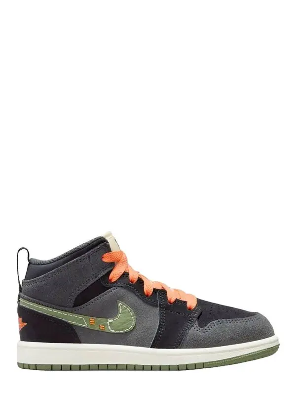 JORDAN 1 Mid Se Craft Sneakers - Anthracite/black/bright Mandarin