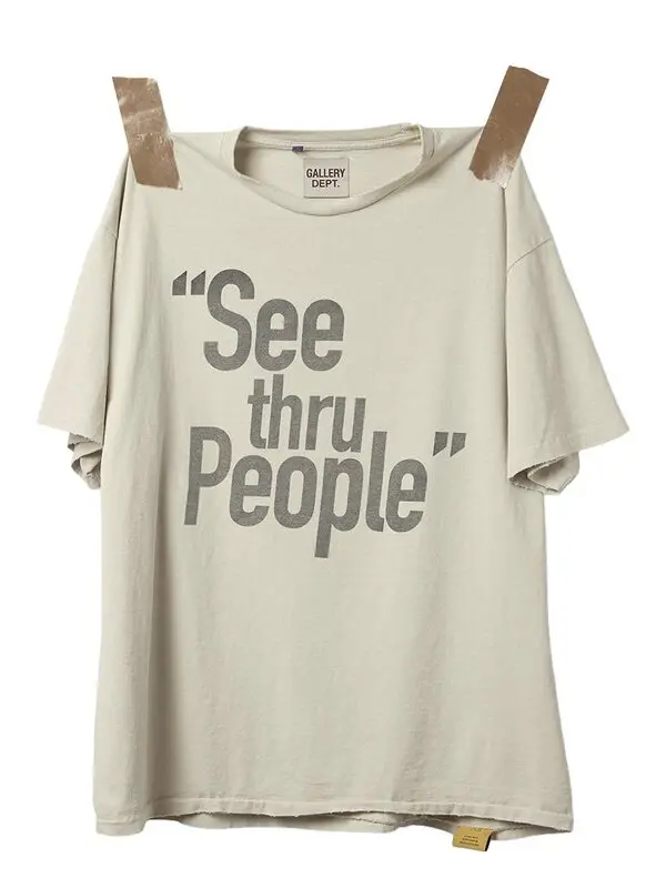 GALLERY DEPT. See Thru People Tee Shirt - Archival White