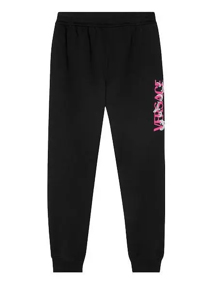 Versace Silver Baroque Sweatpants - Black