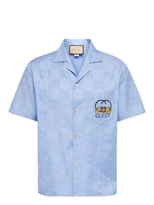 Gucci Kawaii Aloha Logo Shirt - Blue