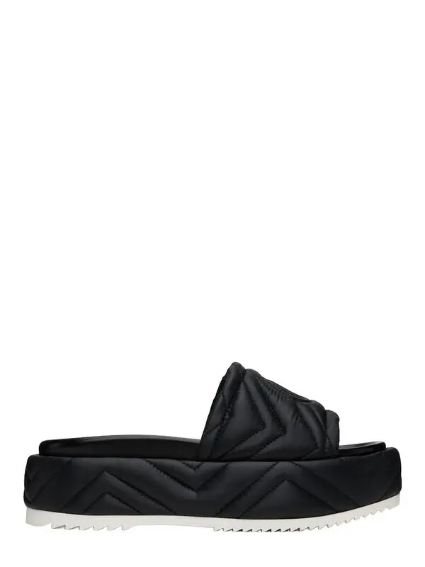 Gucci Quilted Angelina Platform 55 Mm Sandal - Black
