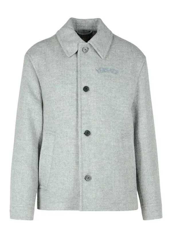 Versace Wool-cashmere Jacket - Grey