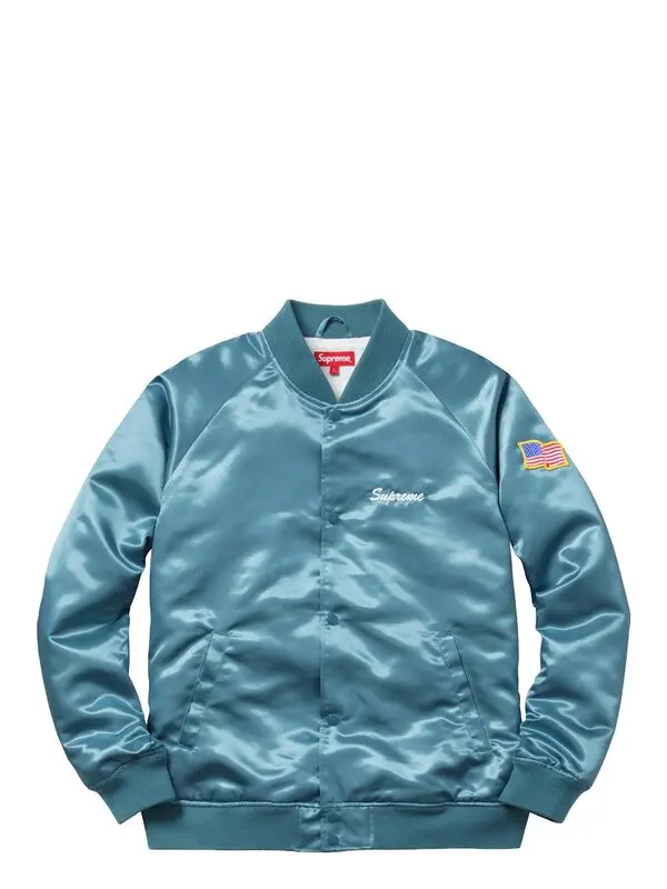 Supreme Satin Club Jacket - Light Blue