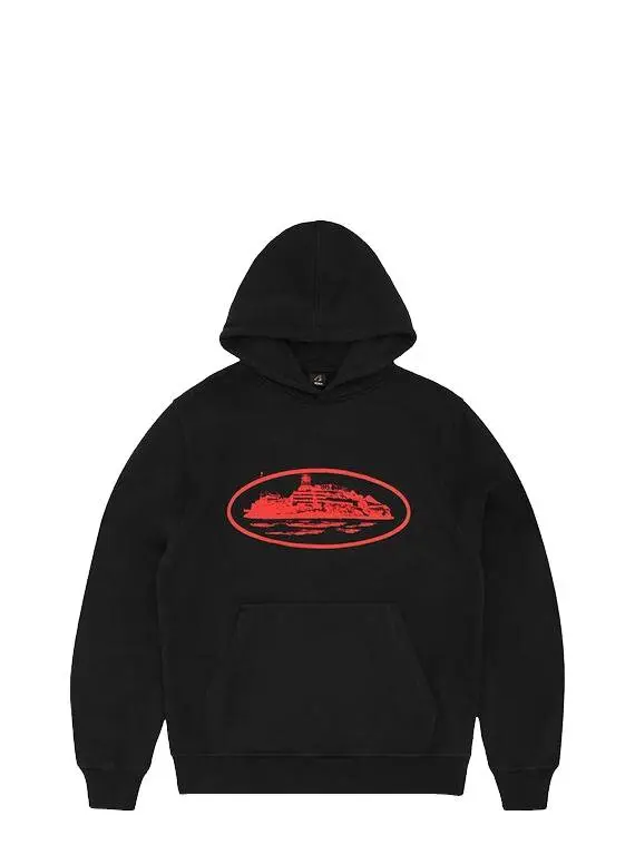 CORTEIZ Alcatraz V2 Hoodie - Black/red