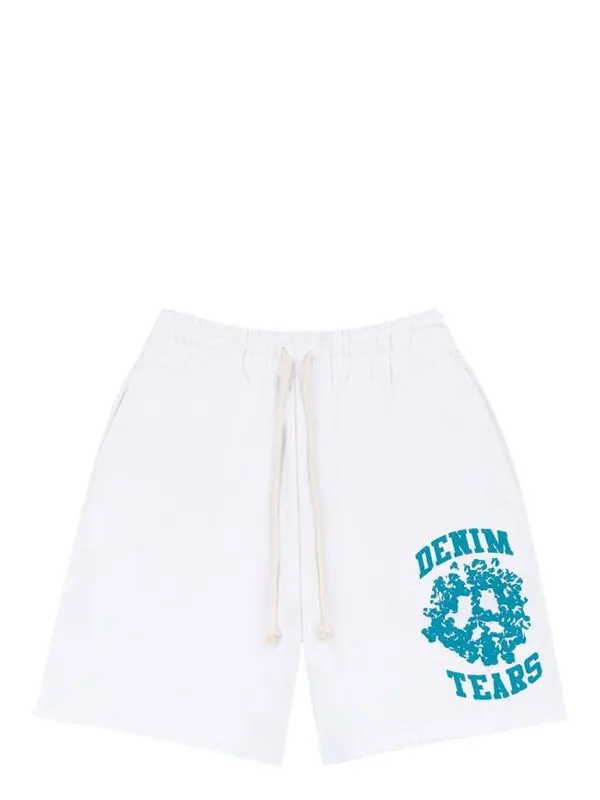 DENIM TEARS Denim University Sweat Shorts - White