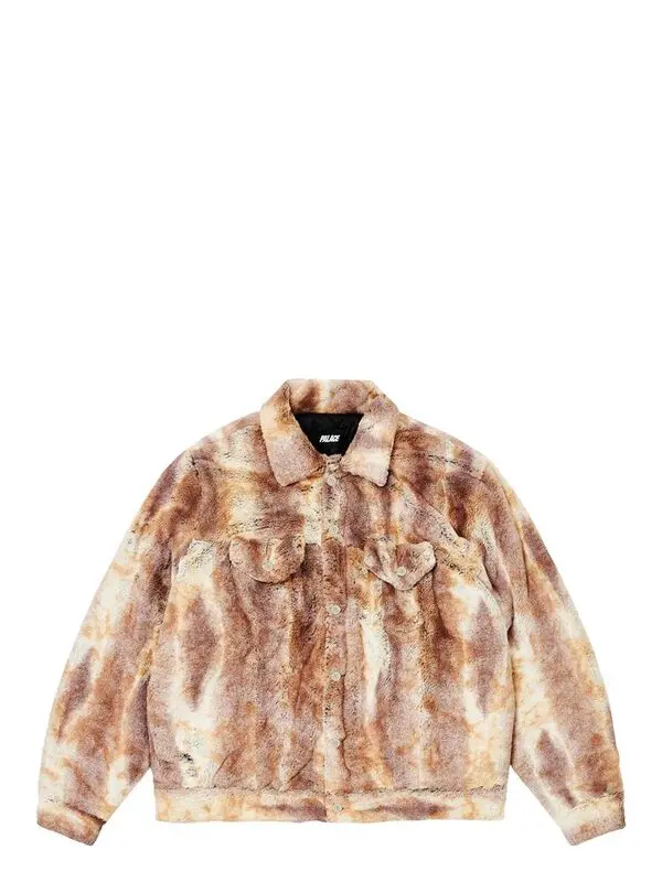 PALACE Furry Trucker Jacket - Brown