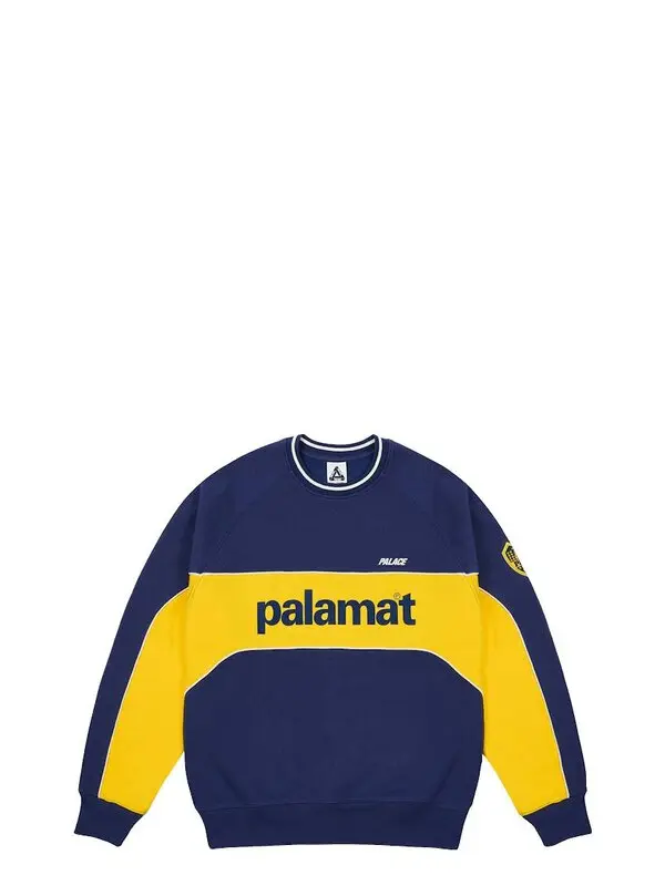 PALACE Palamat Crew - Navy Blue/yellow
