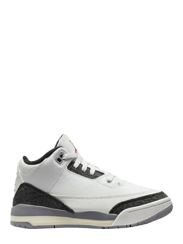 JORDAN 3 Retro Sneakers - Summit White/fire Red/cement Grey