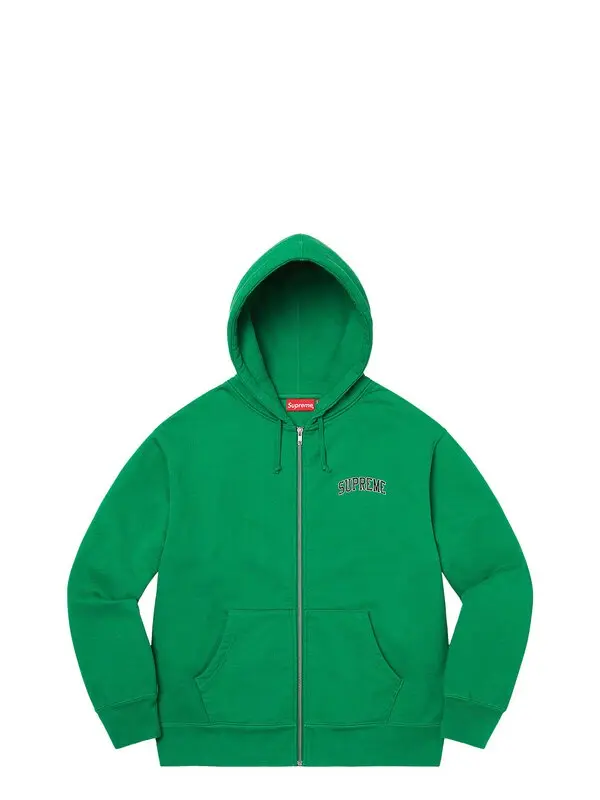 Supreme Zip Up Hooded Sweatshirt - Green