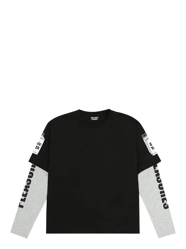 PLEASURES Becuz Layered Long-sleeve - Black