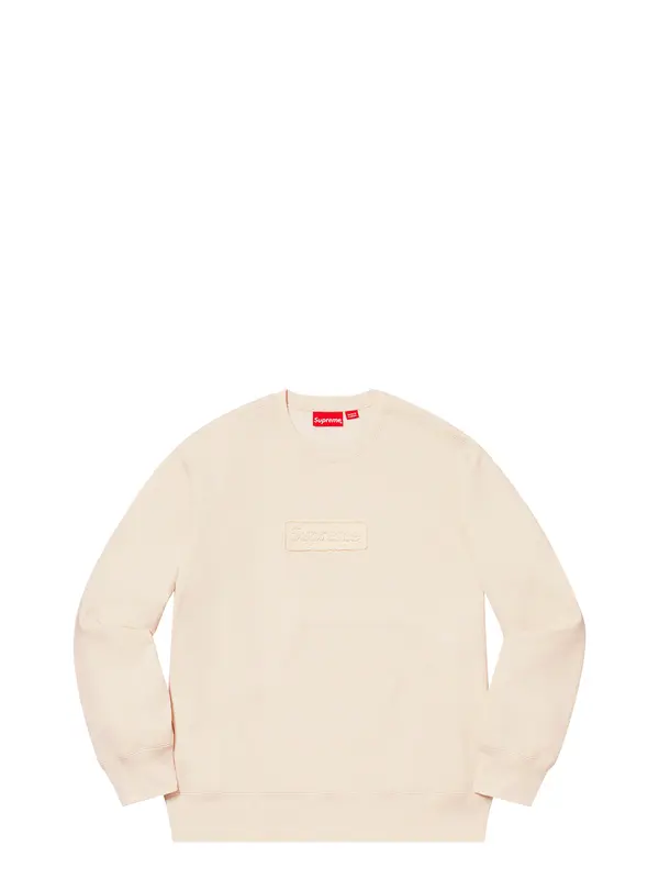 Supreme Cutout Logo Crewneck - Cream