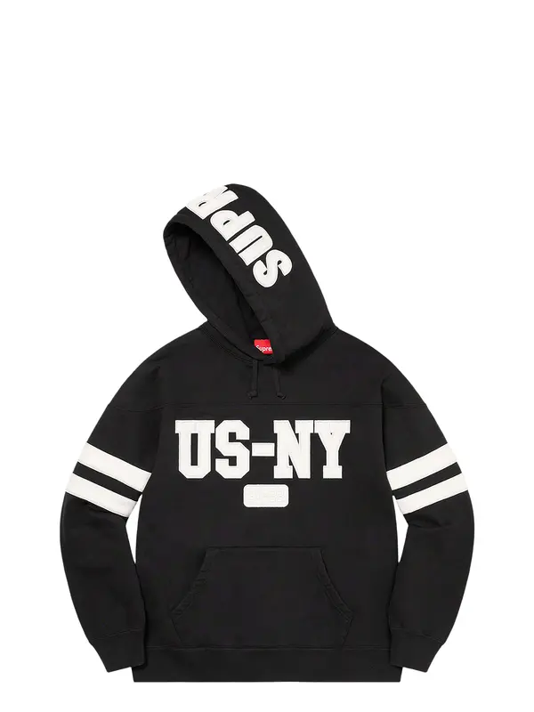 Supreme Us-ny Hooded Sweatshirt - Black