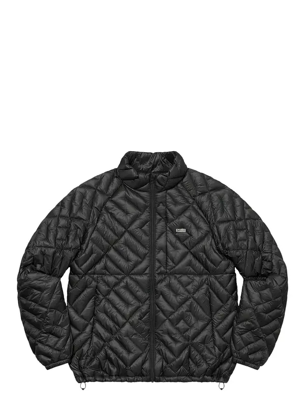 Supreme Spellout Quilted Lightweight Down Jacket - Black