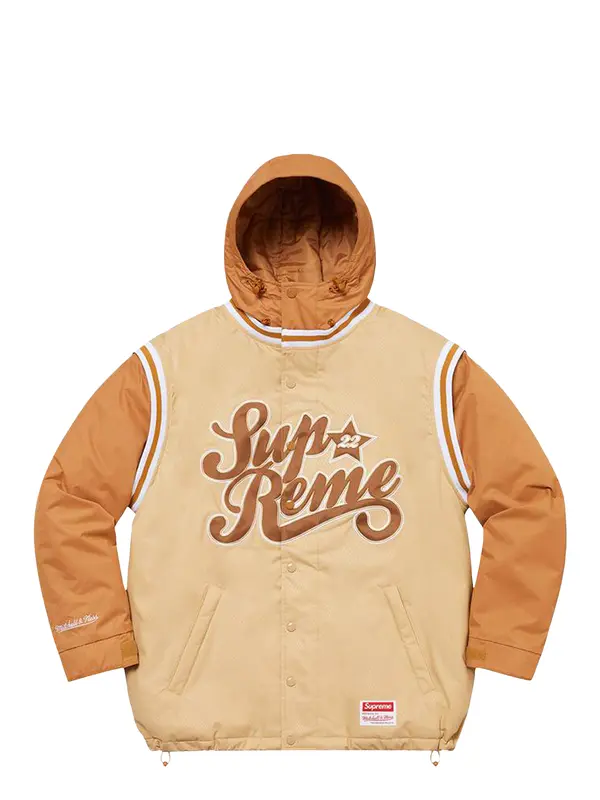 Supreme X Mitchell & Ness Quilted Sports Jacket - Tan