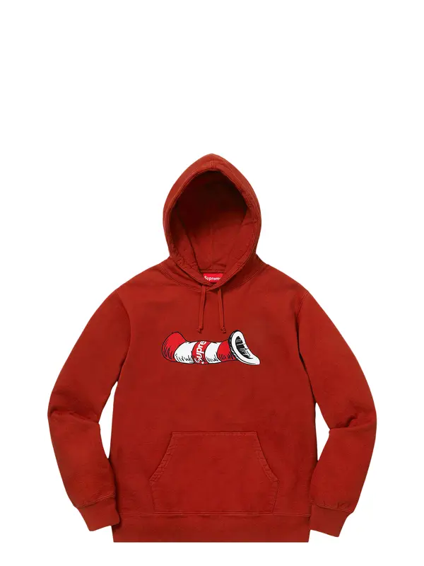 Supreme Cat In The Hat Hooded Sweatshirt - Orange