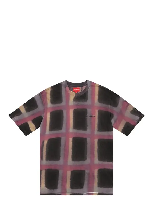 Supreme Sprayed Plaid Short-sleeve Top - Black