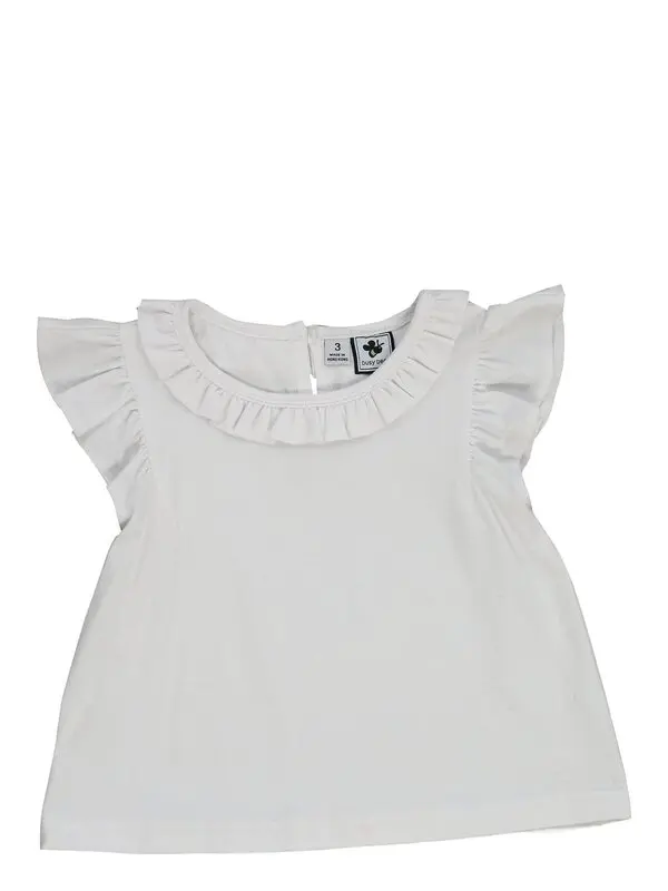 Busy Bees Colette Ruffle Top - White Knit