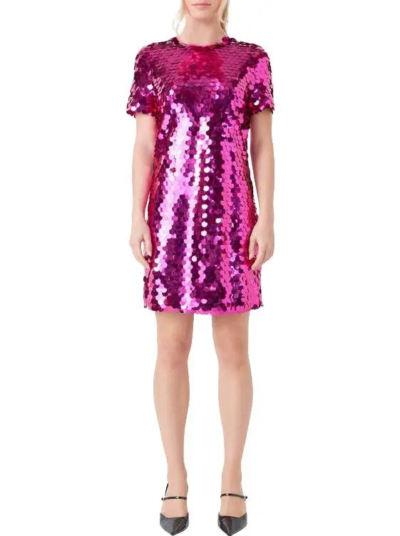 Endless Rose Sequin Minidress - Fuchsia