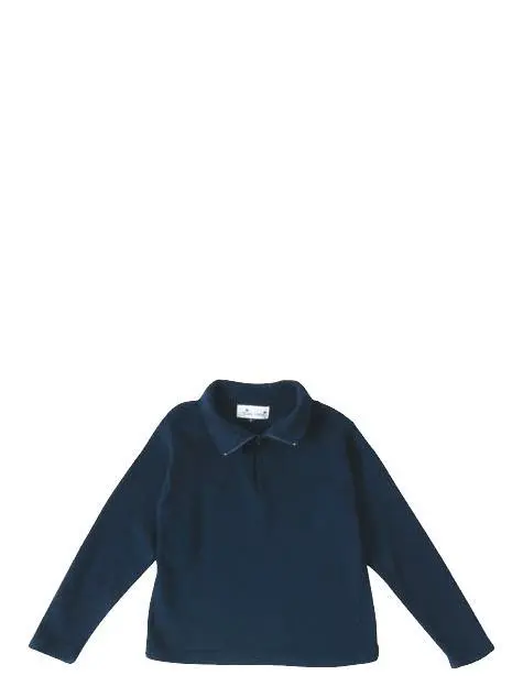 Busy Bees Cotton Zip Sweater - Navy