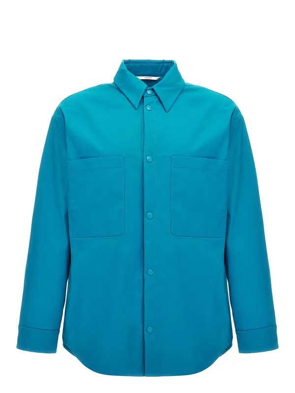 Valentino Garavani Nylon Shirt Jacket - Light Blue