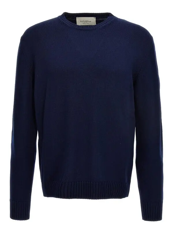 BALLANTYNE Merino Wool Crewneck Sweater - Blue