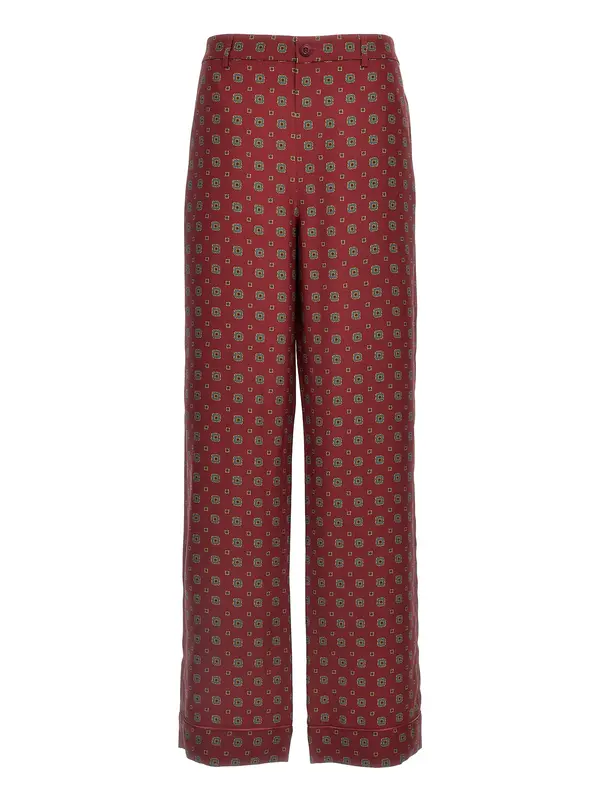 Moschino Patterned Trousers - Bordeaux