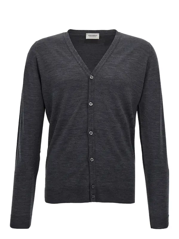 John Smedley Petworth Wool Cardigan - Gray