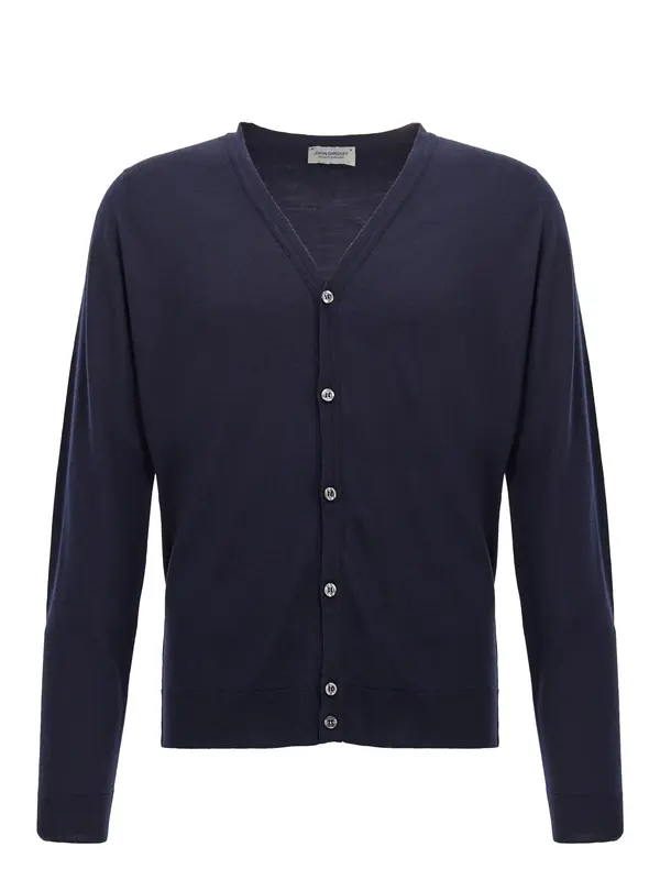 John Smedley Petworth' Cardigan - Blue