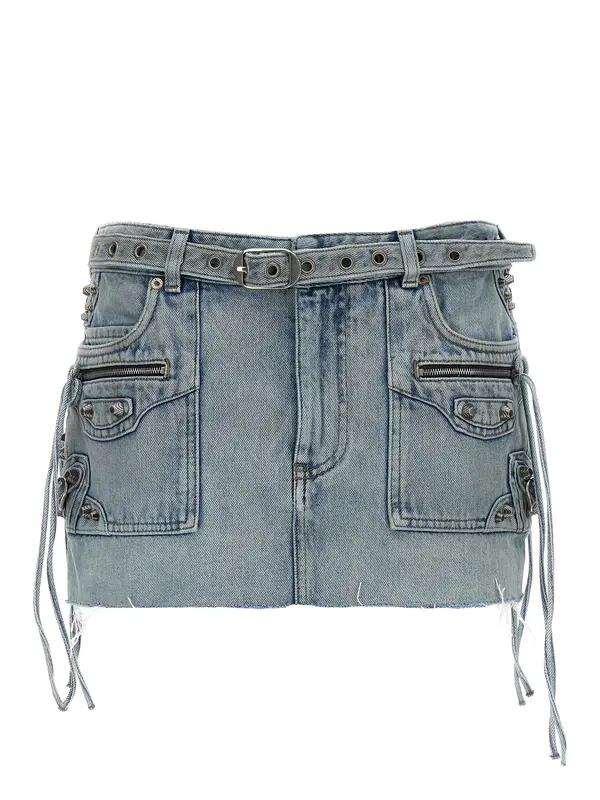 Balenciaga Cagole Mini Skirt - Light Blue