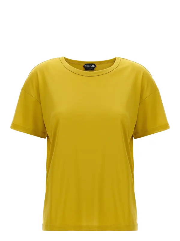 TOM FORD Silk T-shirt - Yellow
