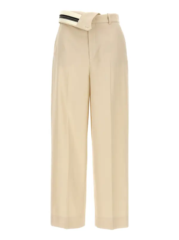 Fendi Roma Gabardine Trousers - Beige