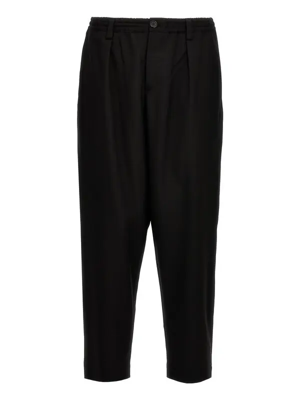 Marni Tropical Wool Crop Trousers - Black
