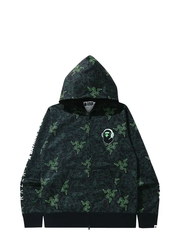 BAPE X Razer Neon Camo Hoodie - Green