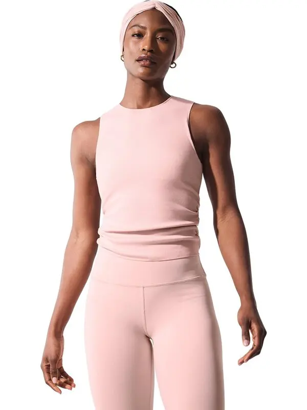Alo Yoga Ribbed En Pointe Tank Top - Pink Quartz