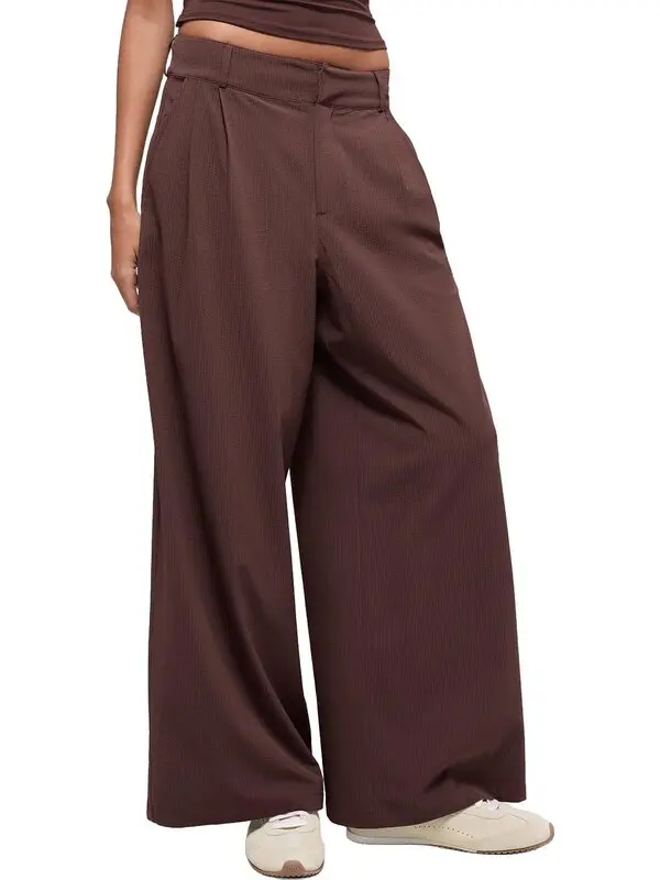 Alo Yoga High-waist Dreamscape Trousers - Brownstone